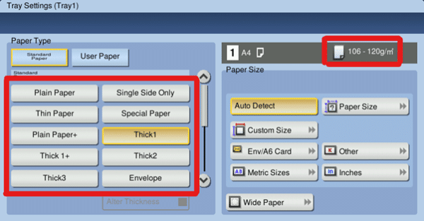 Printing on thick paper, card or labels – Konica & Develop